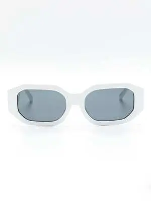 Linda Farrow X The Attico Blake Rectangle-frame Sunglasses - White