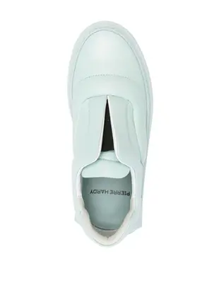 Pierre Hardy Skate Cubix Leather Sneakers - Green