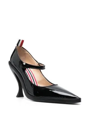 Thom Browne Cross-strap Mary Jane Patent Pumps