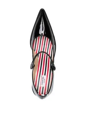 Thom Browne Cross-strap Mary Jane Patent Pumps