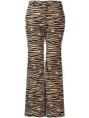 Rabanne Tiger-print Straight-leg Trousers