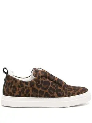 Pierre Hardy Leopard-pattern Slider Sneakers