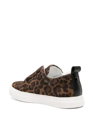 Pierre Hardy Leopard-pattern Slider Sneakers