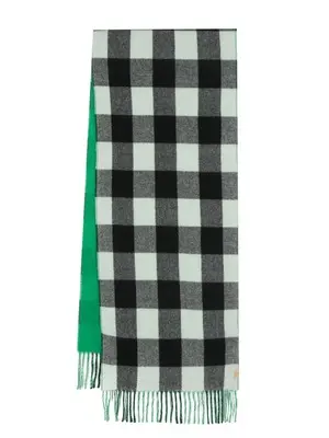Woolrich Reversible Gingham-check Wool Scarf - Green