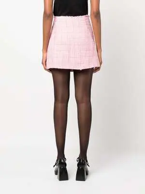 Gcds Tweed Miniskirt - Pink