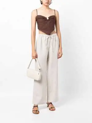 REFORMATION Olina Linen Trousers - Neutrals