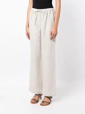 REFORMATION Olina Linen Trousers - Neutrals