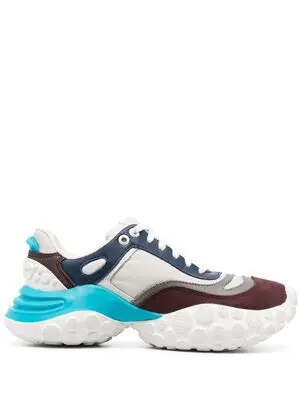 Camper Colour-block Panelled Leather Sneakers - Blue