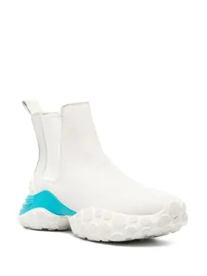 Camper Contrasting-sole Leather Boots - White