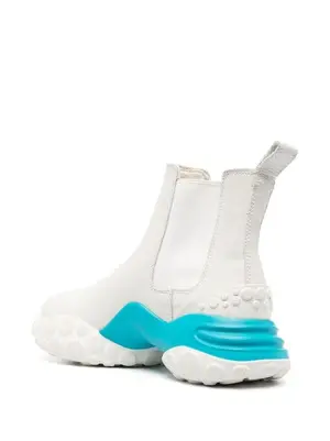 Camper Contrasting-sole Leather Boots - White