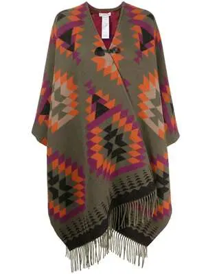 Woolrich Ikat-print Wool-blend Cape
