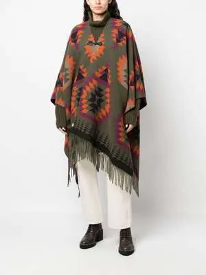 Woolrich Ikat-print Wool-blend Cape
