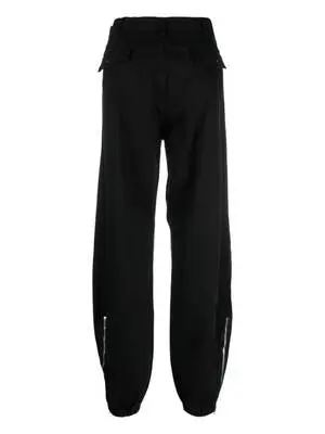 WINNIE N.Y.C Cotton Trousers With Knee-pads - Black