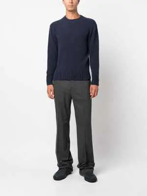 CRUCIANI Crew-neck Fine-knit Jumper - Blue