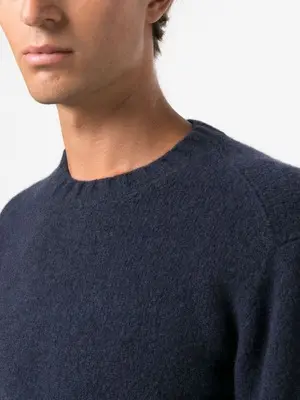 CRUCIANI Crew-neck Fine-knit Jumper - Blue