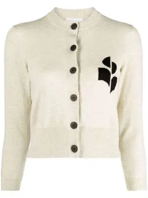 MARANT ETOILE Newton Cotton-blend Cardigan - Grey