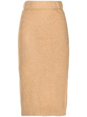 LOVEBIRDS LOVEBIRDS High-Waist Knitted Skirt