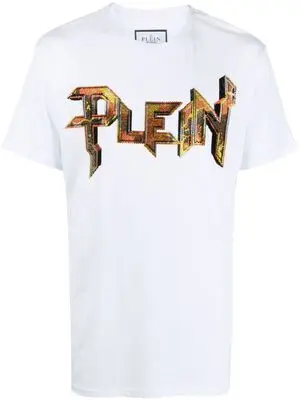 Philipp Plein Crystal-embellished Logo T-shirt - White