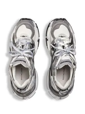 Balenciaga Runner Panelled Sneakers - Grey