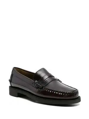 SEBAGO Leather Penny Loafers - Brown