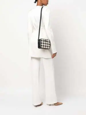ASPINAL OF LONDON Woven Houndstooth Crossbody Bag