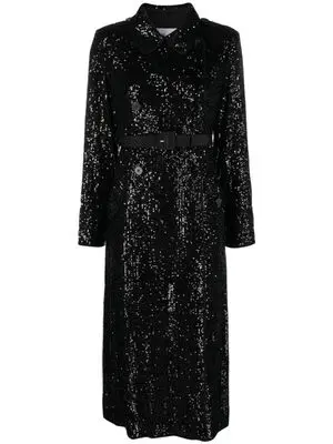 SELF-PORTRAIT Sequined Embellishment Coat