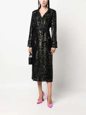 SELF-PORTRAIT Sequined Embellishment Coat