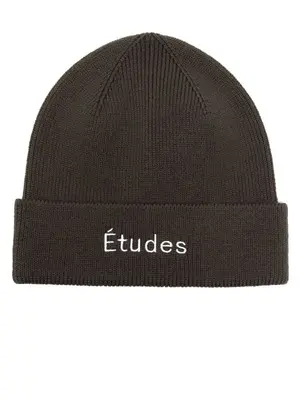 ÉTUDES STUDIO Logo-embroidered Wool Beanie - Green