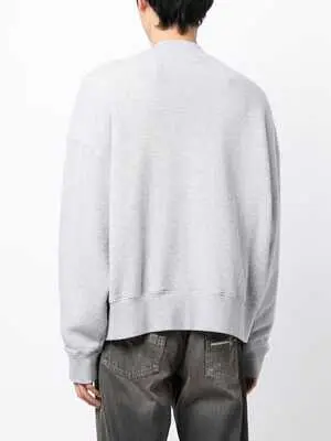 Palm Angels Graphic-print Cotton Sweatshirt - Grey