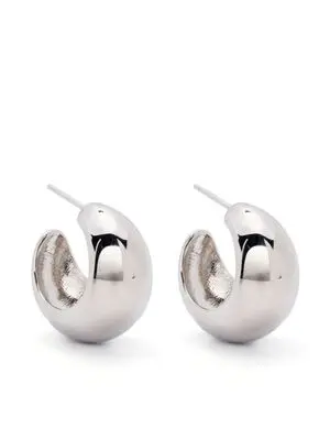 Isabel Marant Shiny Crescent Hoop Earrings - Silver