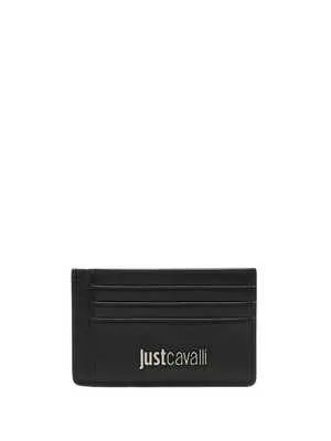 Just Cavalli Logo-lettering Leather Cardholder - Black