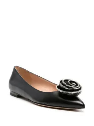 GIANVITO ROSSI Karina 05 Leather Ballerinas