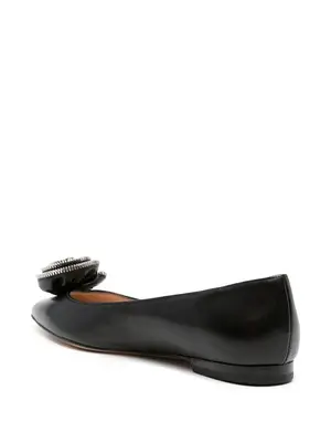 GIANVITO ROSSI Karina 05 Leather Ballerinas