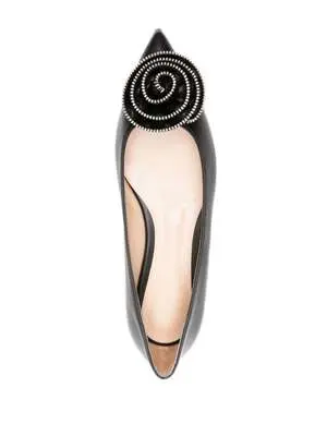 GIANVITO ROSSI Karina 05 Leather Ballerinas