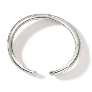 John Hardy Surf Hinged Cuff With Diamonds
