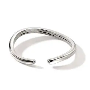 John Hardy Surf Hinged Cuff With Diamonds