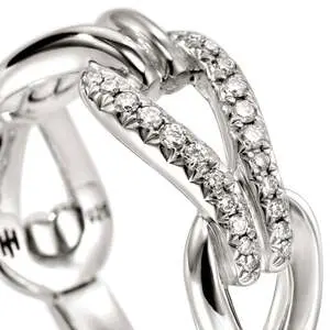 John Hardy Surf Link Ring With Diamonds