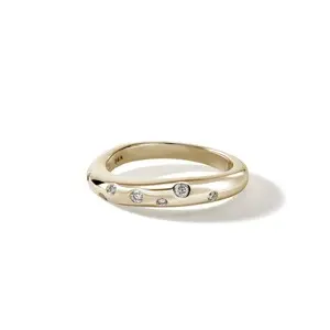 John Hardy Surf Ring With Diamonds Silver,gold