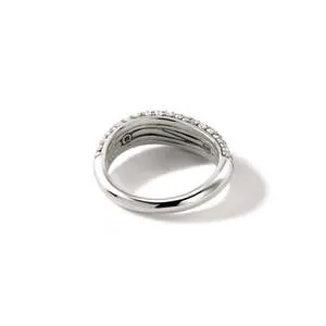 John Hardy Sculptural Ring With Diamonds
