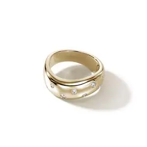 John Hardy Surf Ring With Diamonds - Gold