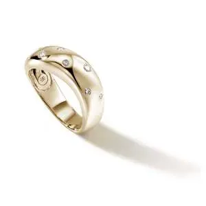 John Hardy Surf Ring With Diamonds - Gold