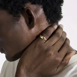 John Hardy Surf Ring With Diamonds - Gold