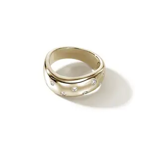 John Hardy Surf Ring With Diamonds Silver,gold
