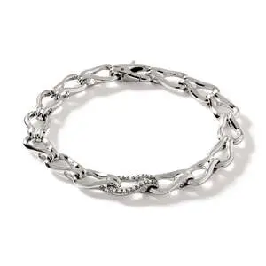 John Hardy Surf Diamond Bracelet, 8.5mm - Silver