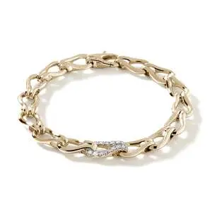 John Hardy Surf Diamond Bracelet - Gold