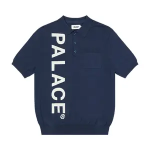 PALACE Intarsia Font Polo 'navy