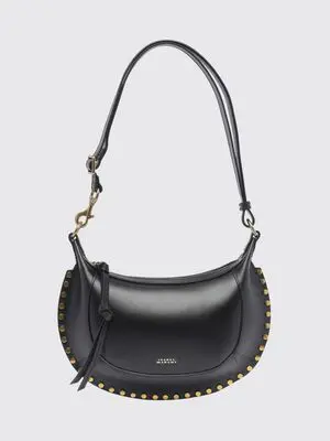Isabel Marant Étoile Oskan Moon Studded Leather Bag Black