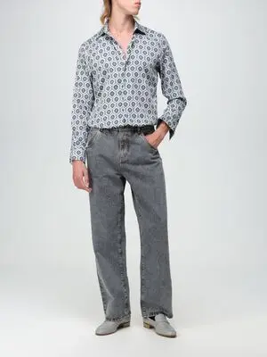 Etro Embroidered Logo Denim Jeans - Grey