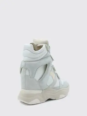 Isabel Marant Étoile Balskee High-top Wedge Sneakers In Leather And Suede - White