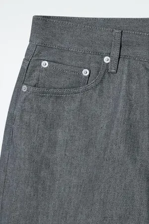 Cos Column Straight-leg Jeans - Gray